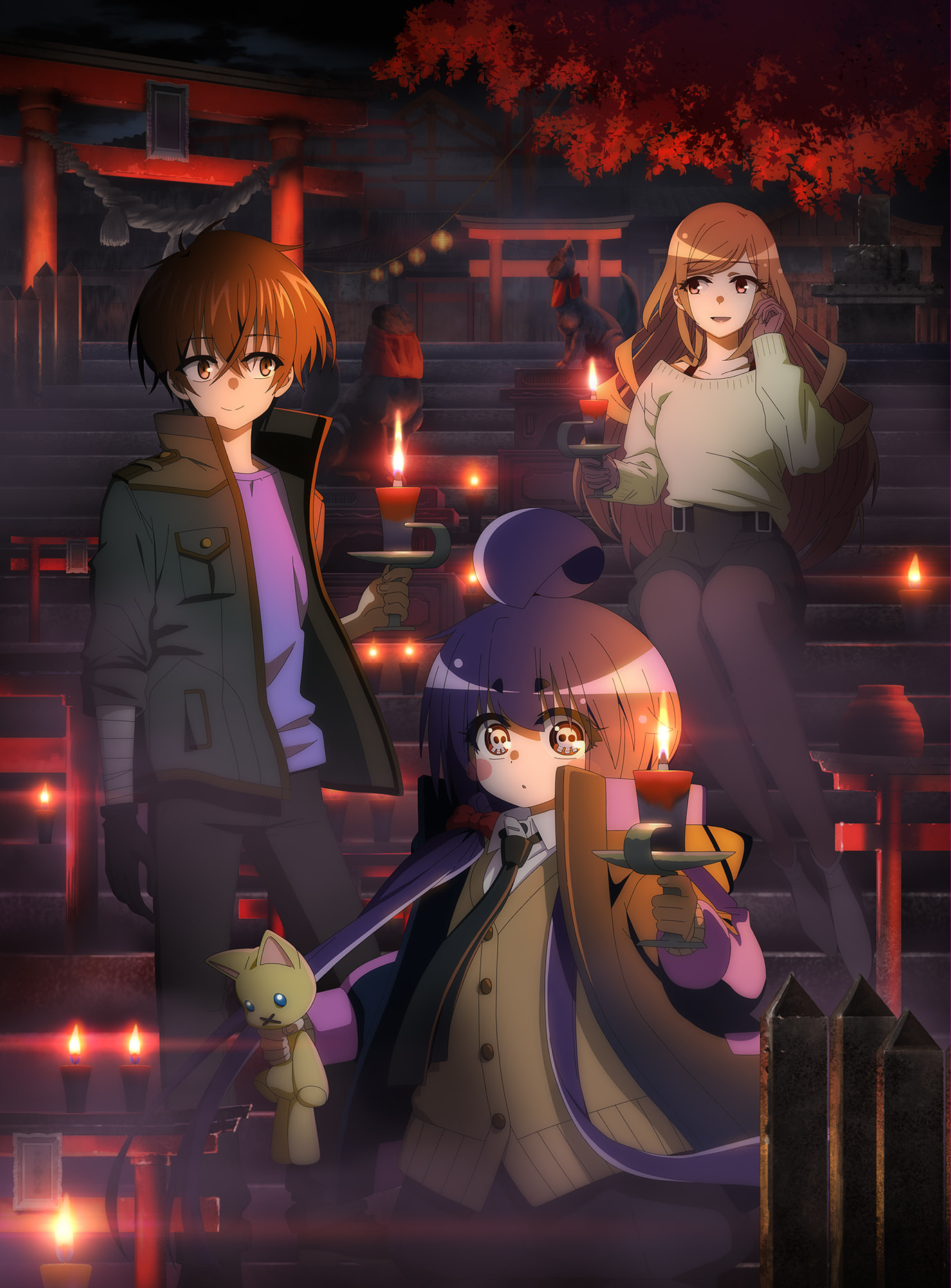 dark gathering gentouga keitarou houzuki eiko houzuki yayoi bandages pantyhose seifuku sweater ...